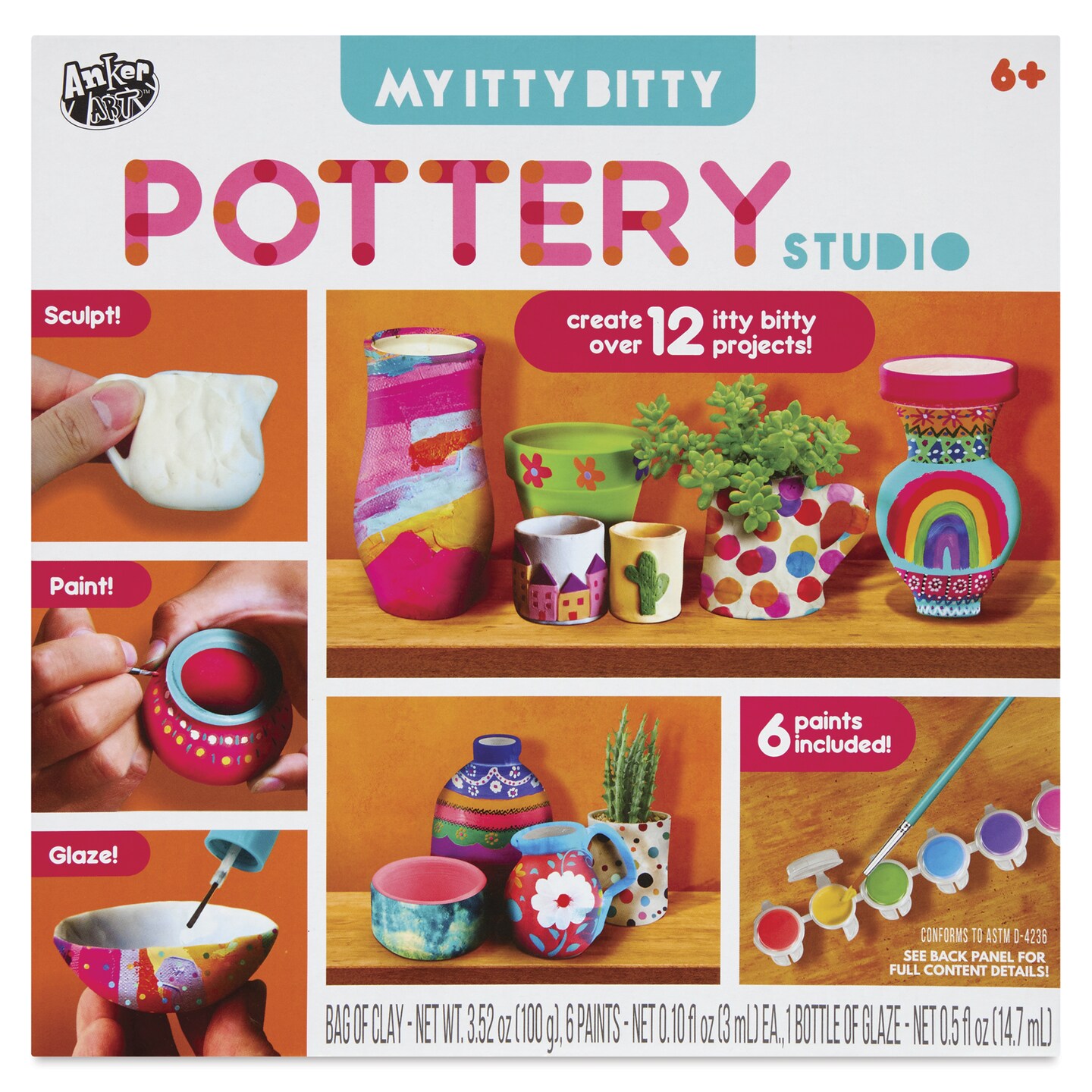 Anker Art My Itty Bitty Pottery Studio Kit | Michaels