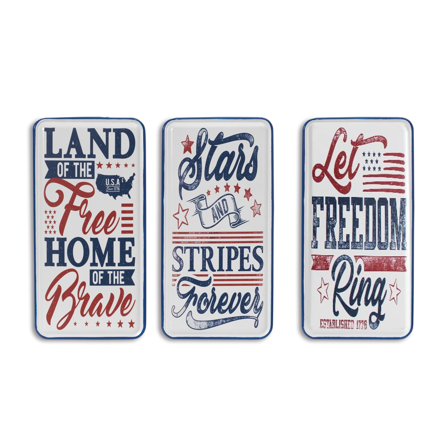 Contemporary Home Living Patriotic Rectangular Wall Signs - 23.75 ...