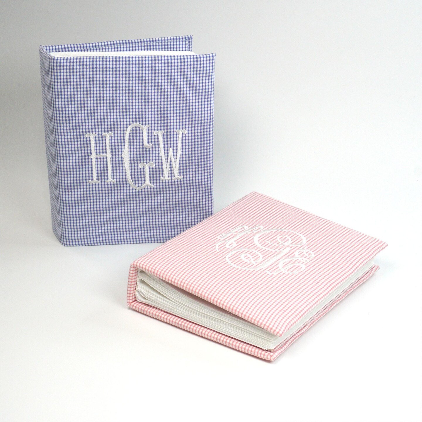 Seersucker Check Cotton Medium Hardbound Photo Album | MakerPlace by ...