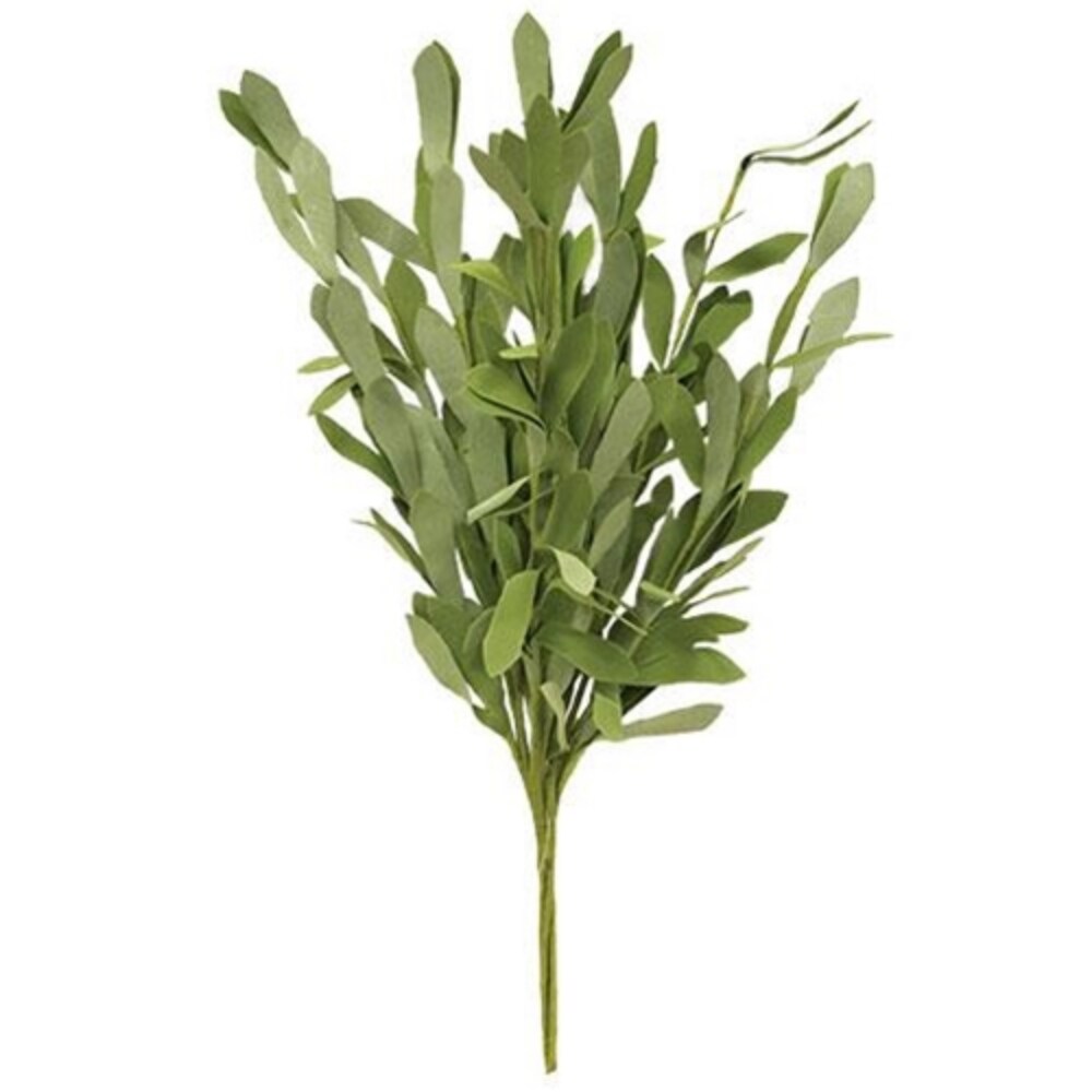 14”High Foamy Willow Leaves Bush with Green Paper-Wrapped Stem and ...