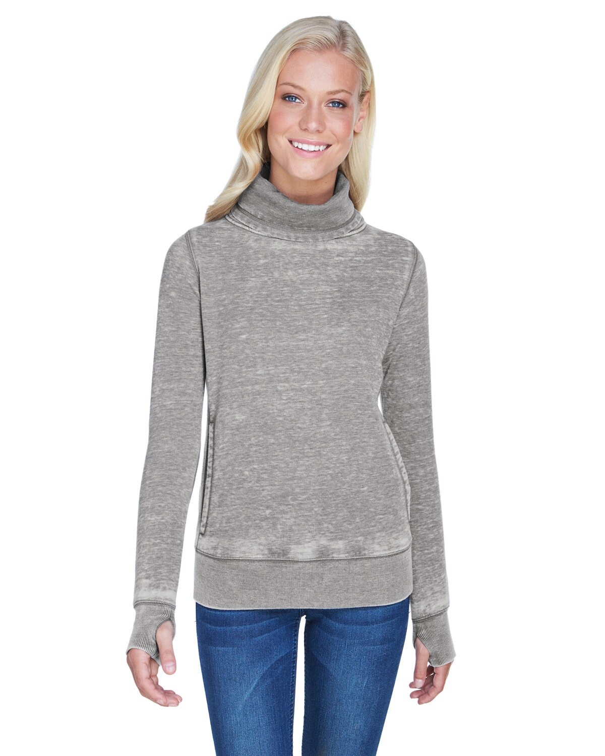 J America® Ladies' Zen Fleece Cowl Neck | Michaels