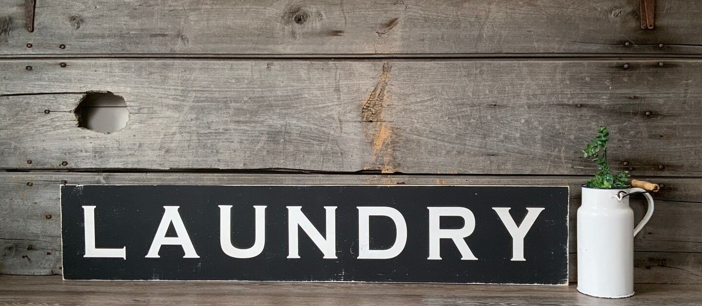 laundry, wood sign, laundry room decor, laundry decor, farmhouse sign ...