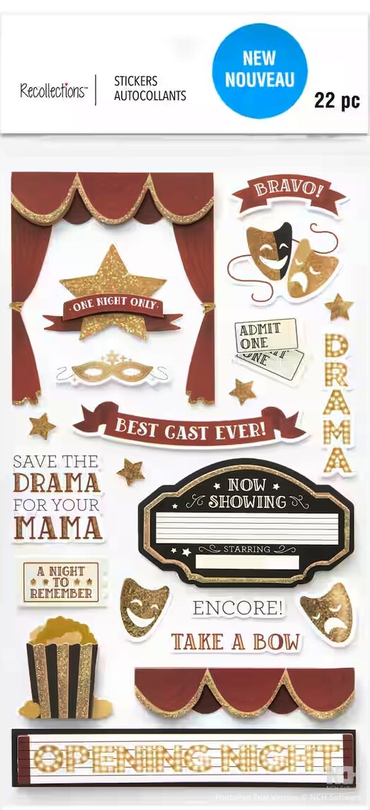 Recollections Theater Dimensional Stickers | Michaels
