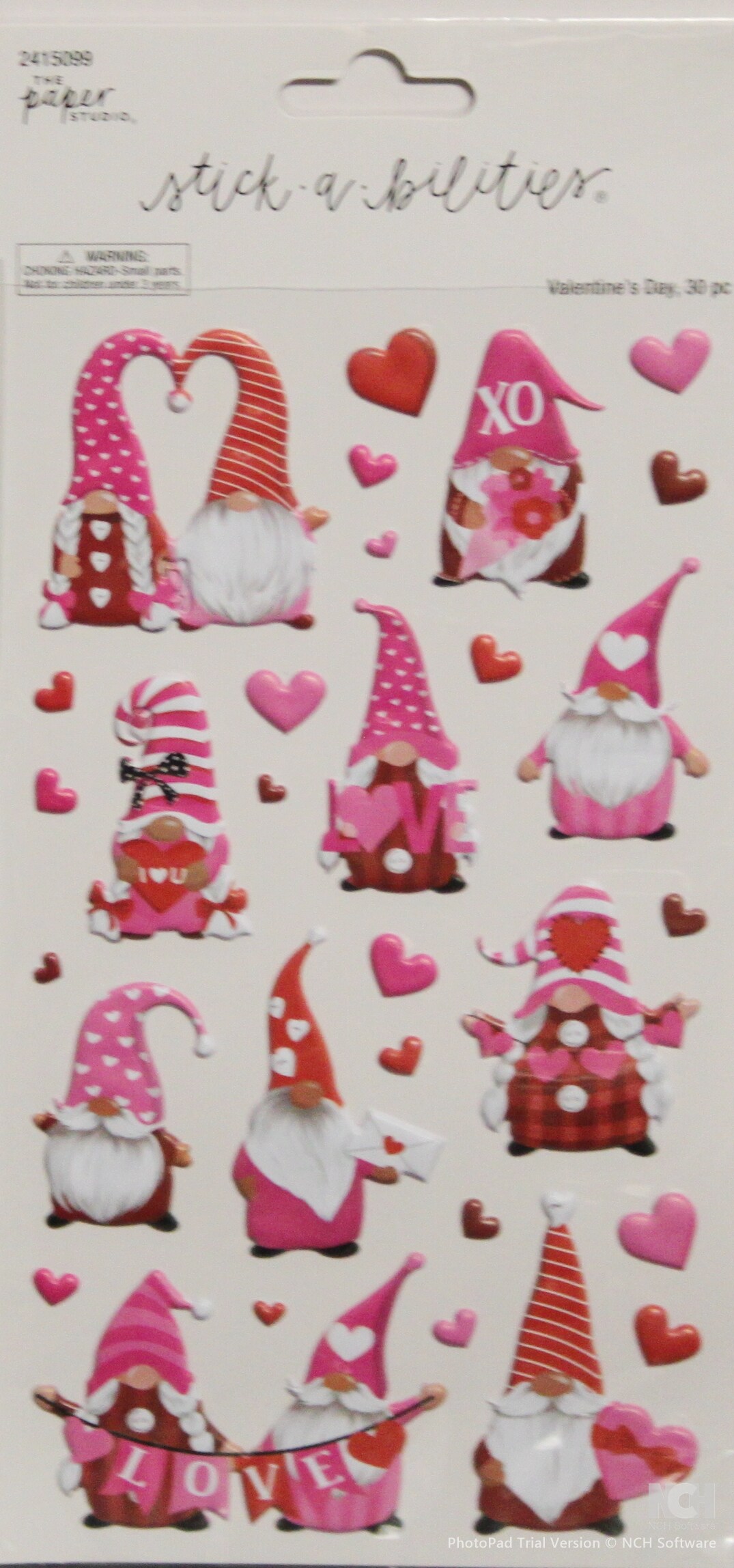 Stickabilities Valentine's Day Gnomes Dimensional Puffy Stickers | Michaels