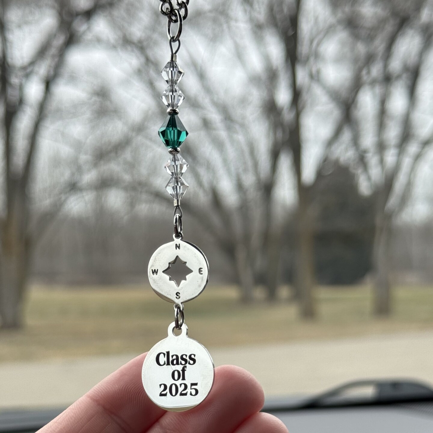 Graduation Gift, Class Of 2025 Compass Custom Birthstone Crystal ...