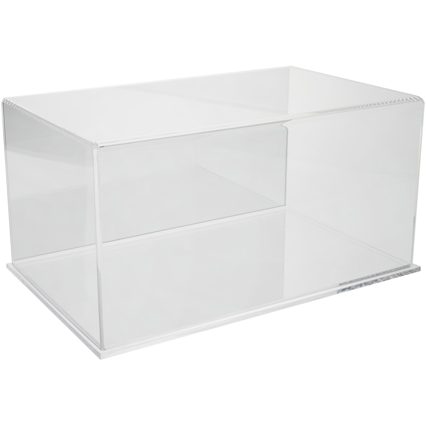 Plymor Clear Acrylic Display Case with Hardwood Base, 16" W x 10" D x 8 ...