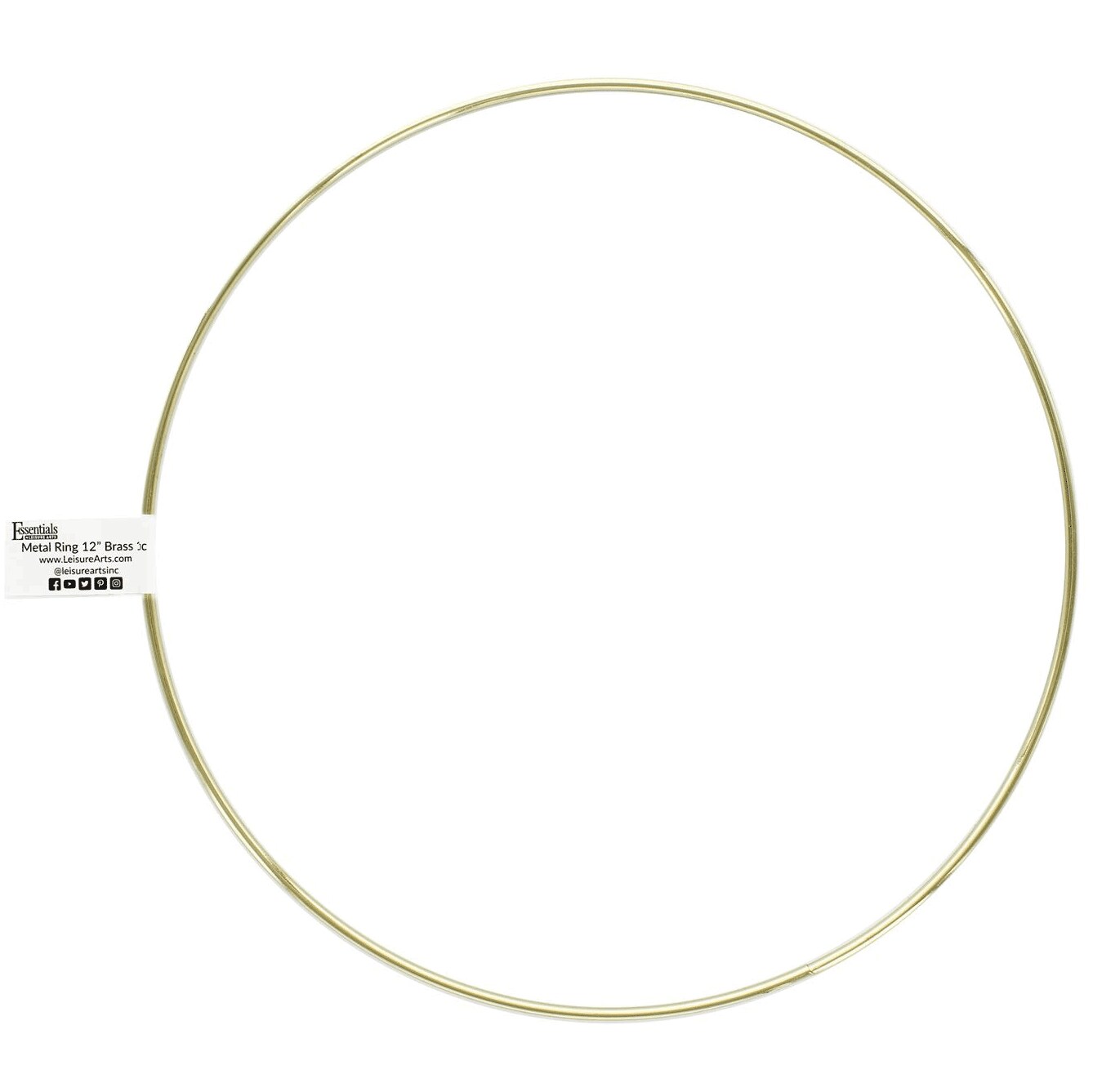 Essentials By Leisure Arts Metal Ring 12" Brass – Wreath Frame, Macrame ...