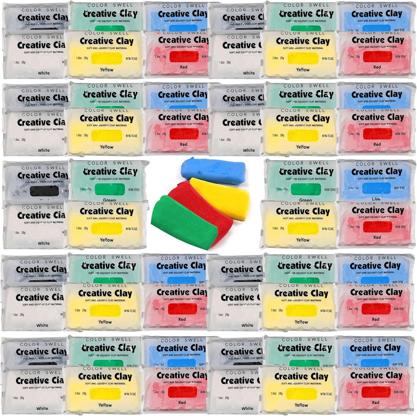 Creative Clay Bulk Pack - 80 Packs of 1oz air-Drying Clay for Kids ...