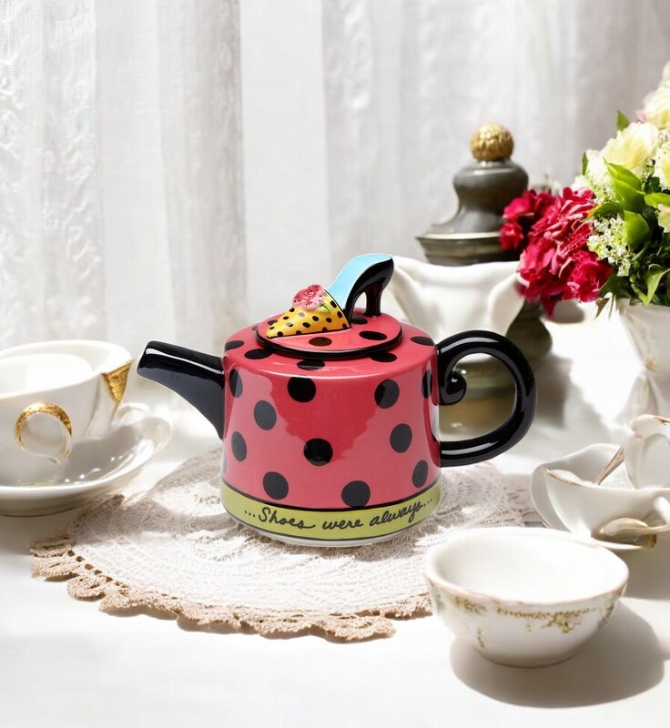 Ceramic Shoes On Her Mind Teapot, Afternoon Tea Party, Kitchen Decor ...