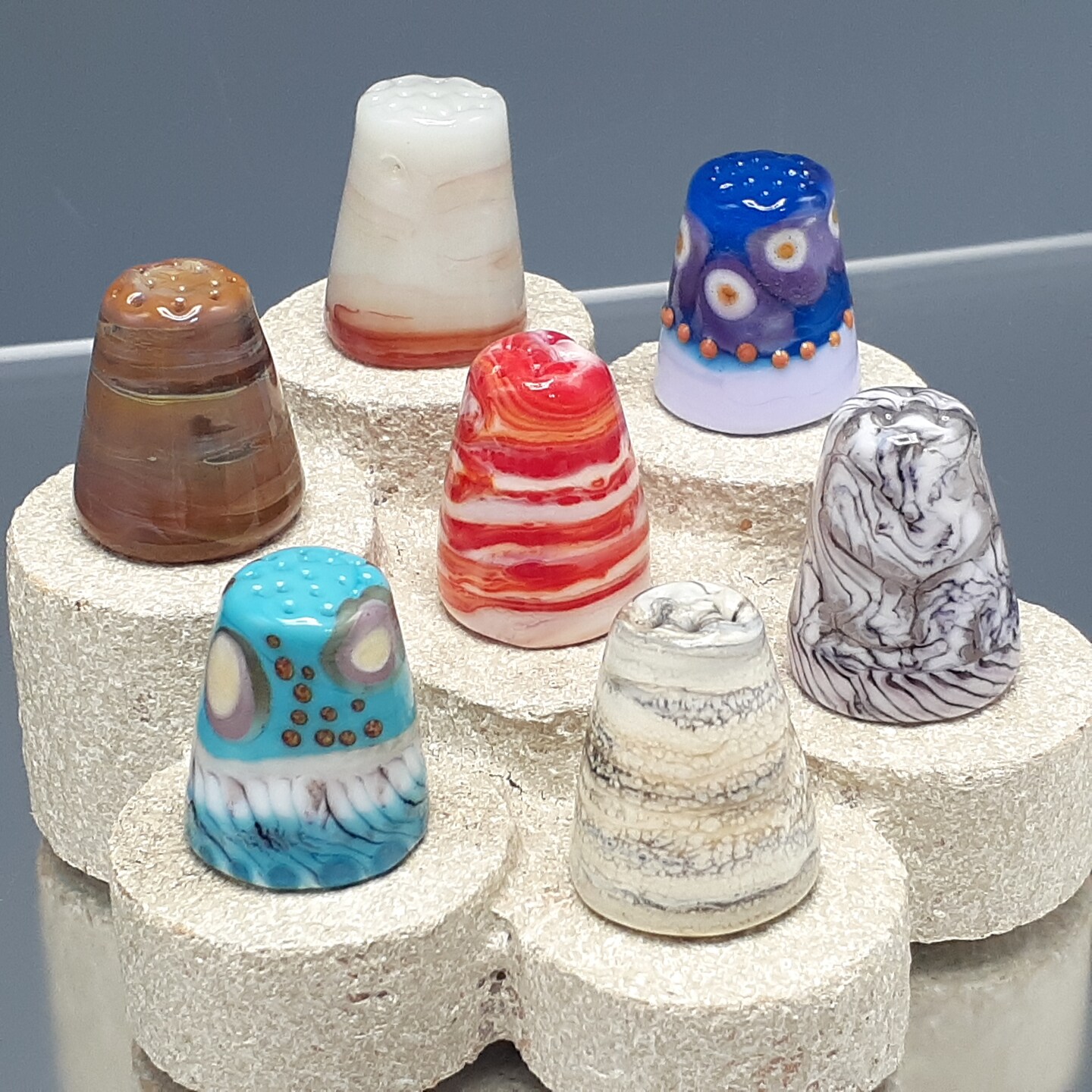 Handformed Flameworked Glass Thimbles | MakerPlace by Michaels