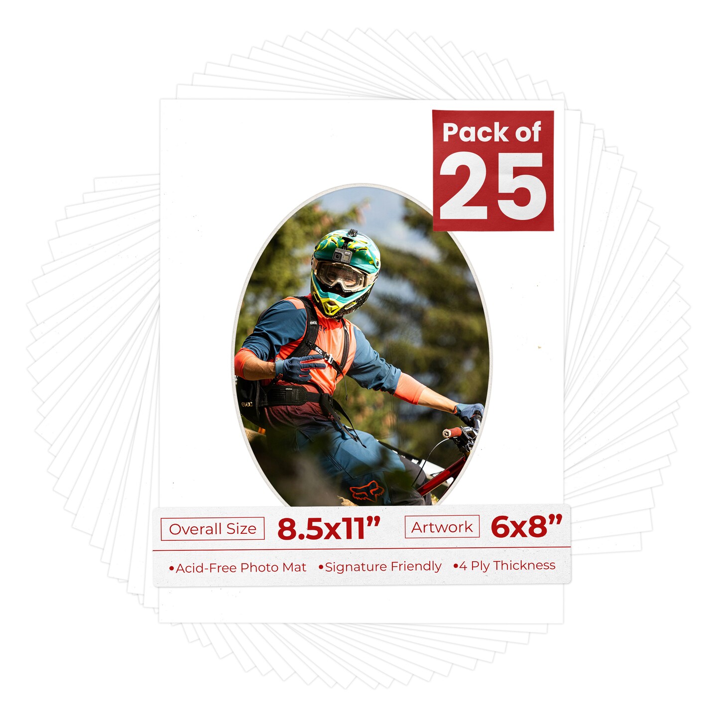 Golf Ball Texture Mat Board for 8.5x11 Frames - Oval Opening for 6x8 ...