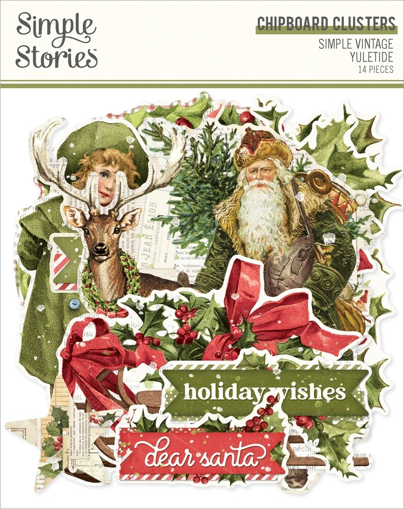 Simple Vintage Yuletide Chipboard-CLUSTERS | Michaels