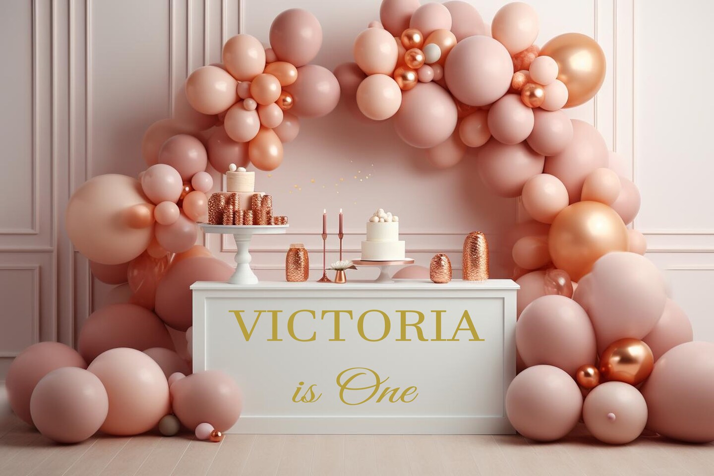 Custom Name and Age Backdrop Decal - First Birthday Backdrop Decal ...