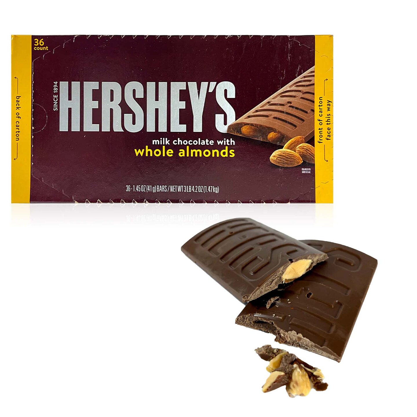 Hershey Milk Chocolate with Almond Bar 36ct, Box | Michaels