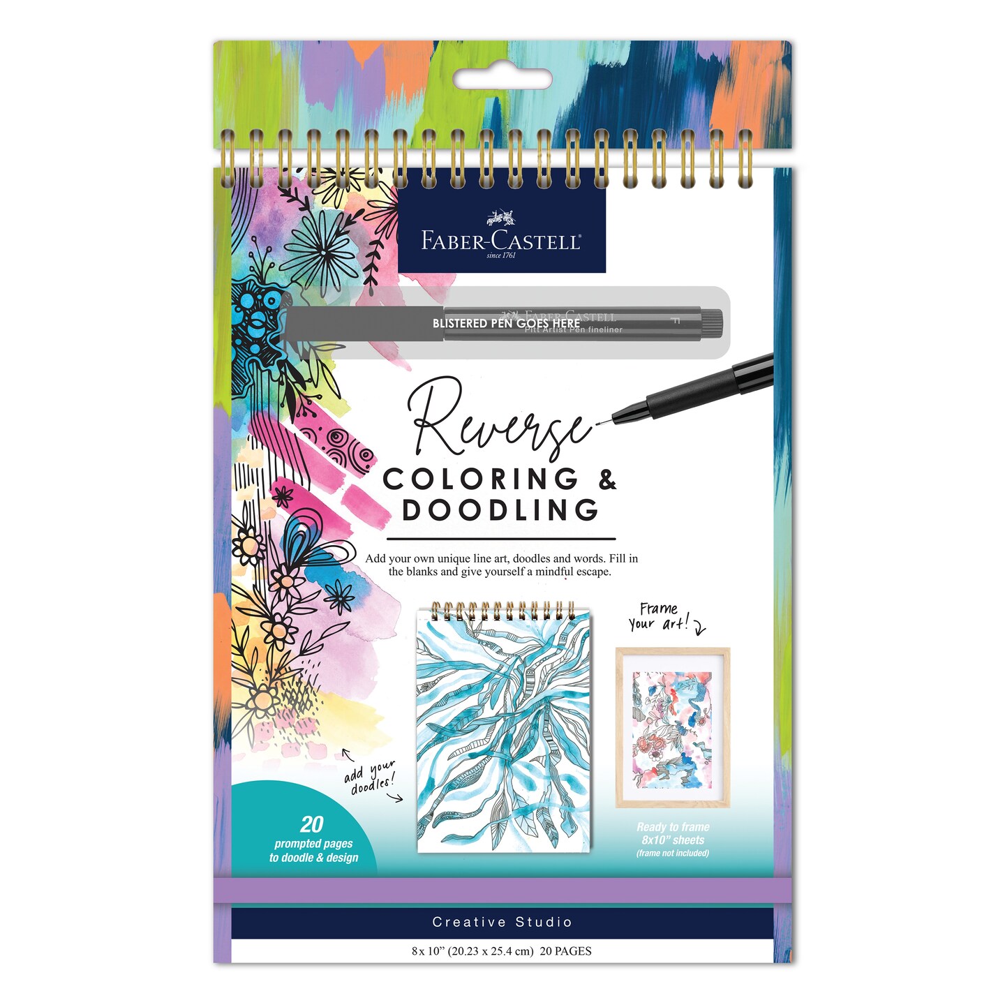 Faber Castell Reverse Coloring & Doodling Book-Brights Edition | Michaels