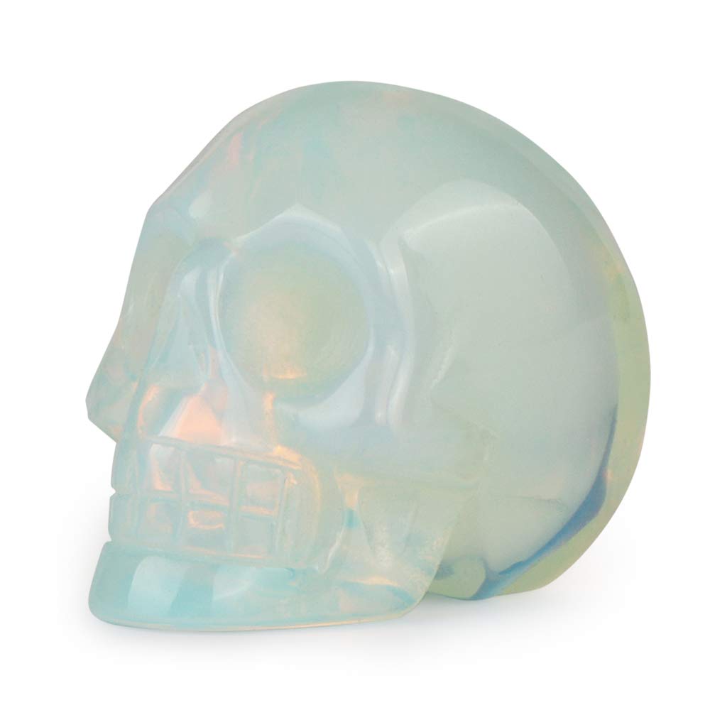 Artistone 2.0"" Opalite Crystal Skull Head Decor Statue Crystals and ...