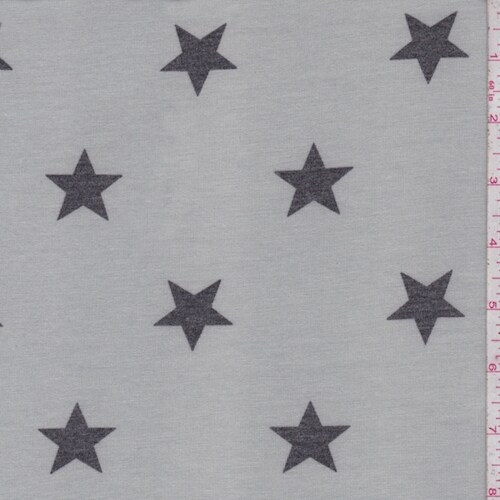 Sterling/Black Star Baby French Terry Knit Fabric By the Yard | Michaels