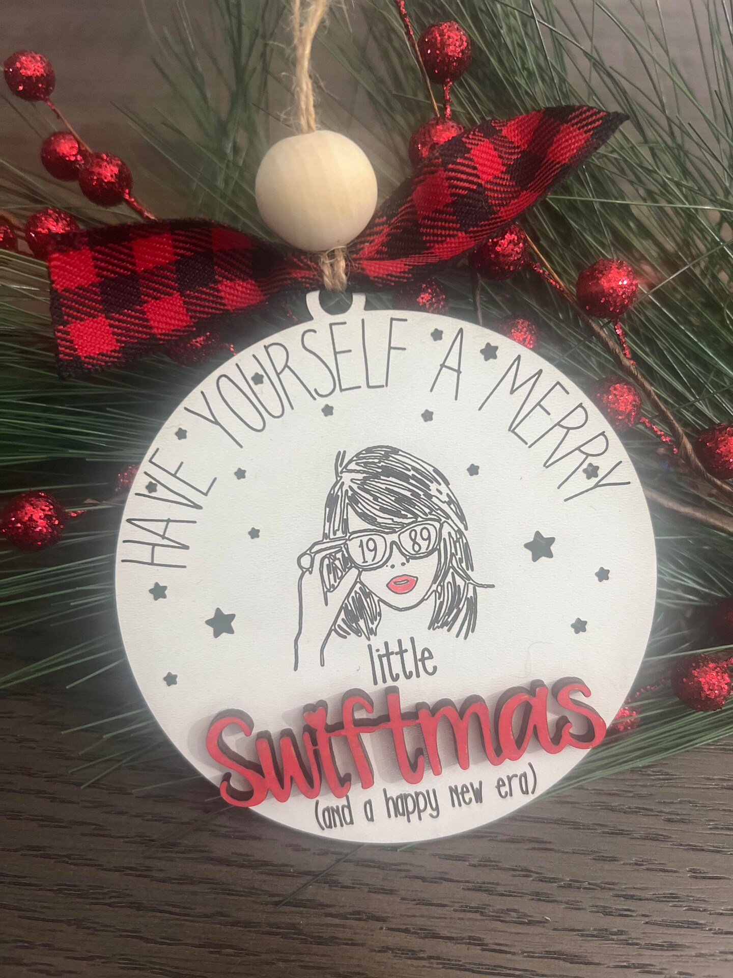 Handmade laser engraved "Taylor Swift" ornament | MakerPlace by Michaels