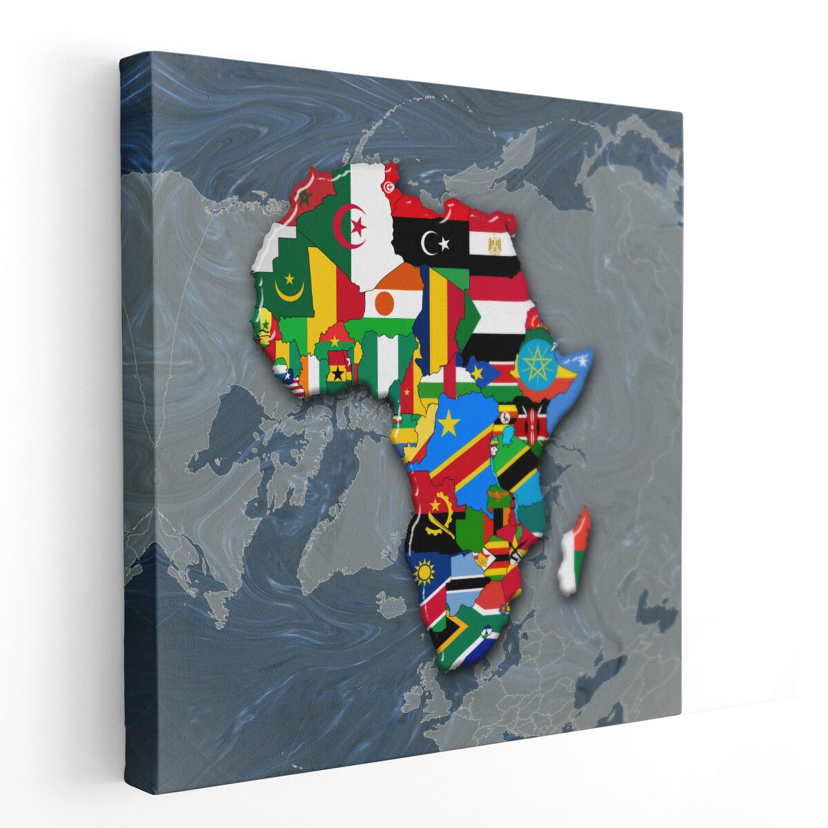 Africa Continent Flags Map - Canvas Print Wall Art | MakerPlace by Michaels