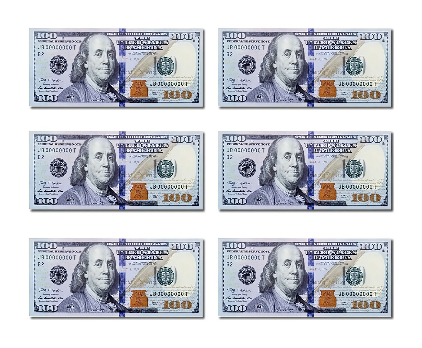 100 Dollar Bills Edible Cake Topper - Personalized Fondant Decor for ...