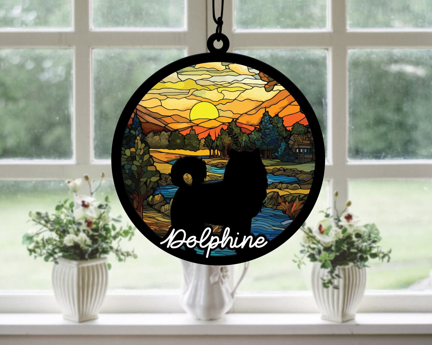Custom Dog Memorial, Pet Memorial Gifts, Round Door Frame Commemorate ...