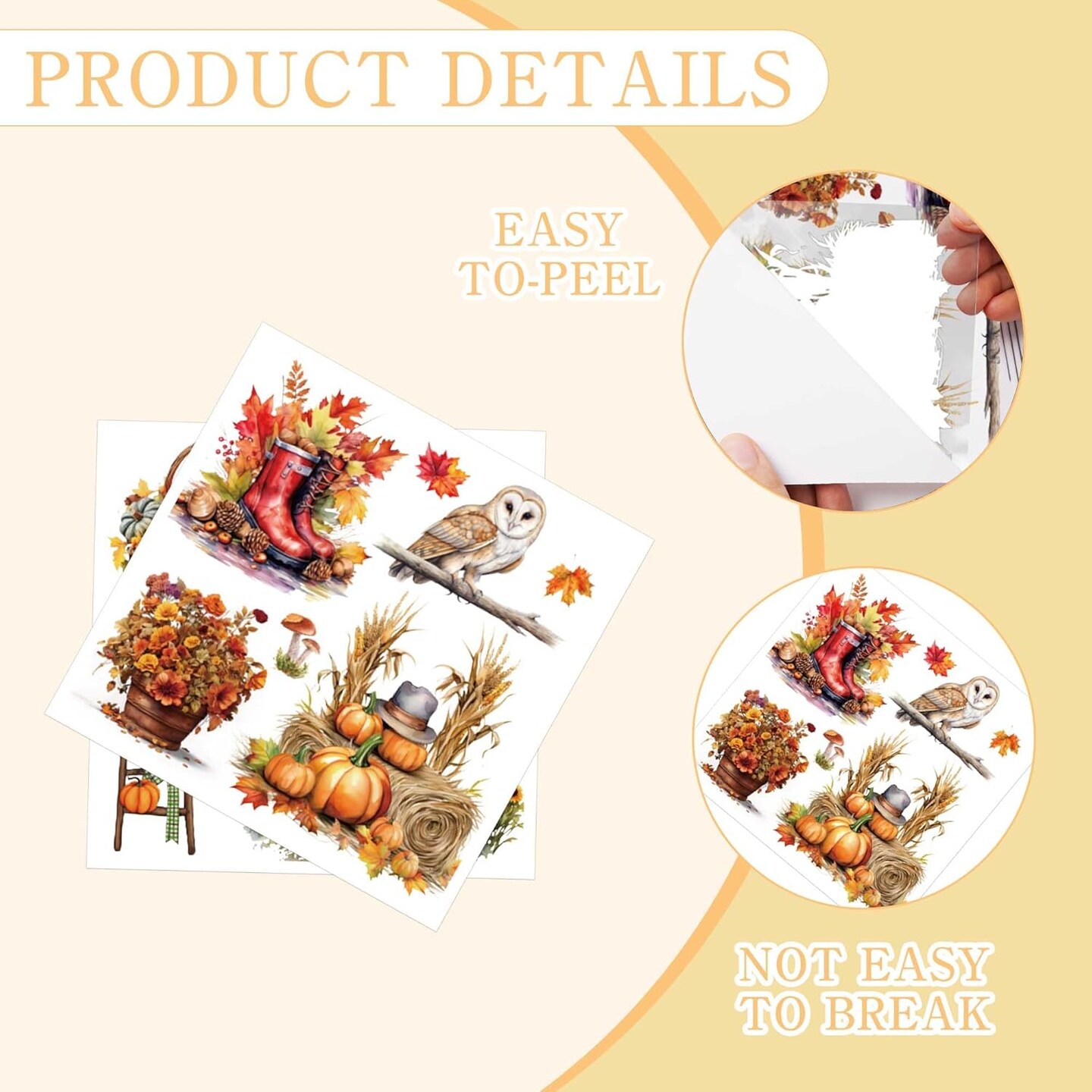 16 Pcs Fall Farmhouse Rub on Transfers for Crafts | Michaels