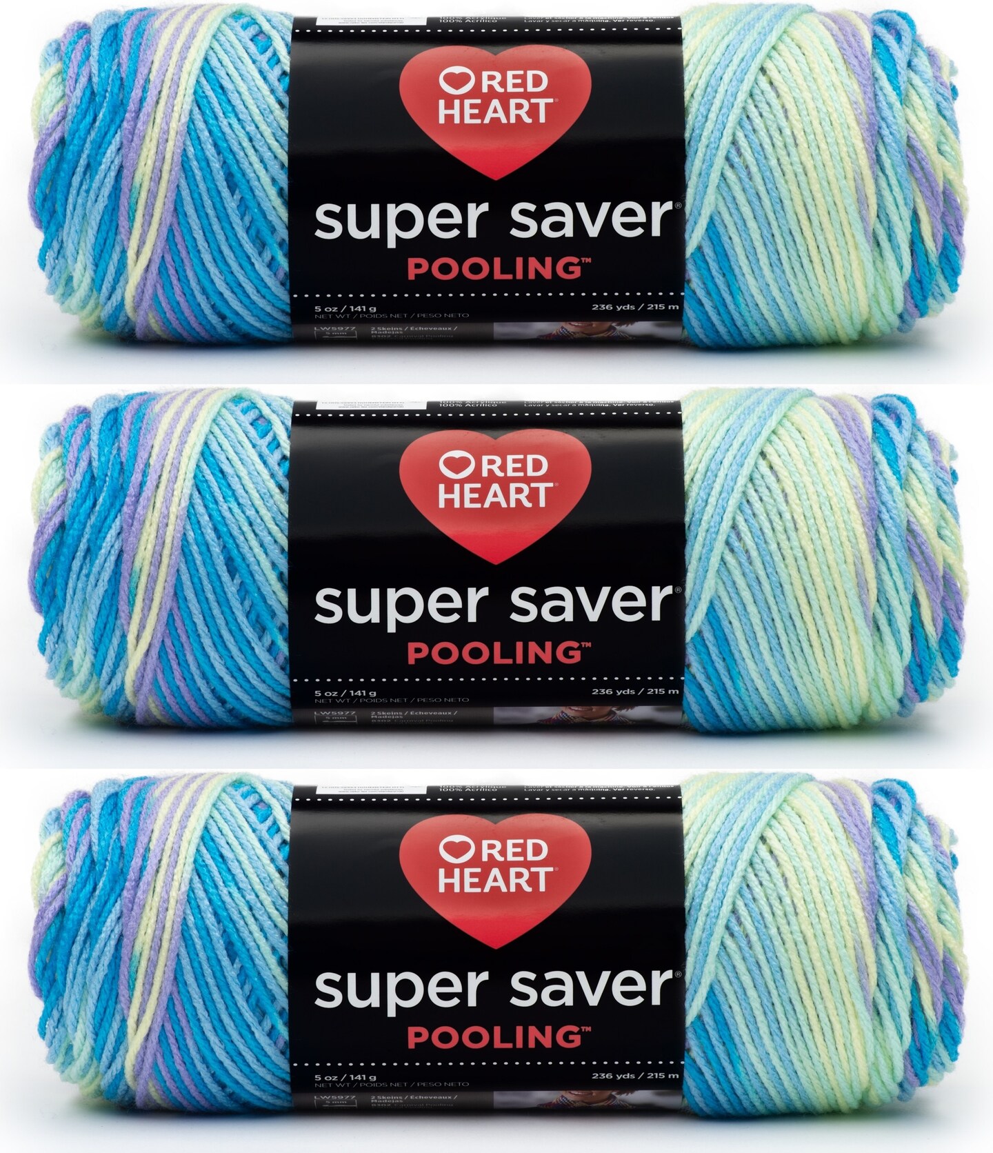 Red Heart Super Saver Pooling Yarn 24 Pack-Stillwater, Count: 8 | Michaels