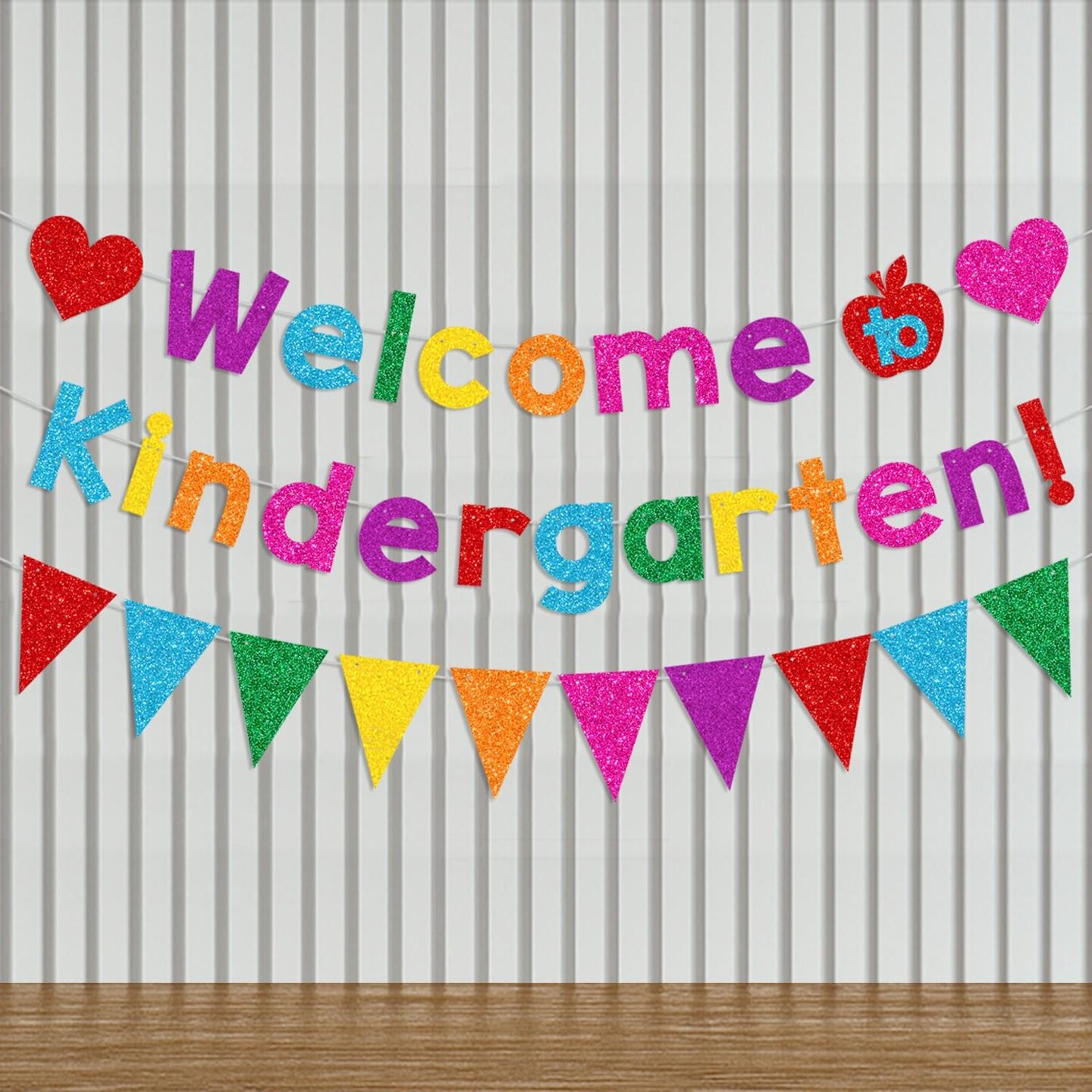 Glittery Welcome to Kindergarten Banner | Michaels