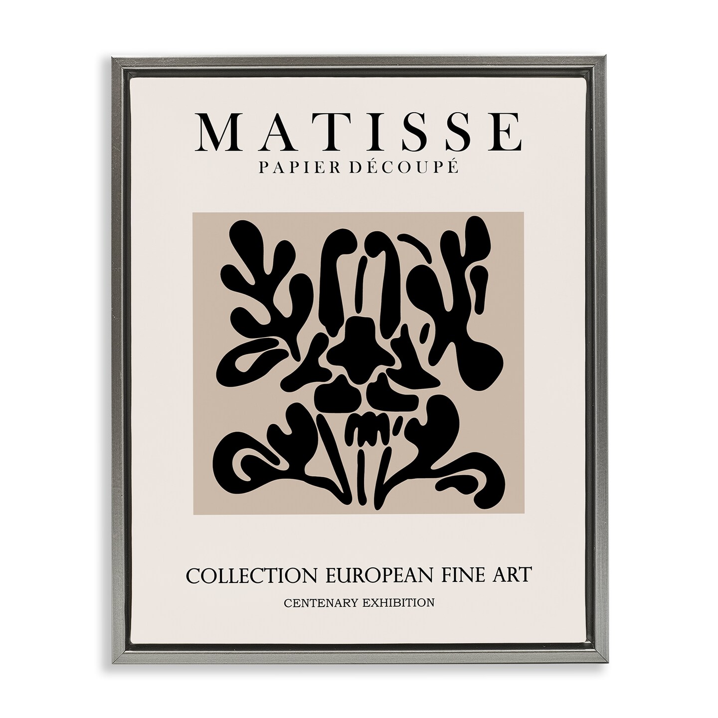 Stupell Industries Abstract Contemporary Black Floral Design Matisse ...