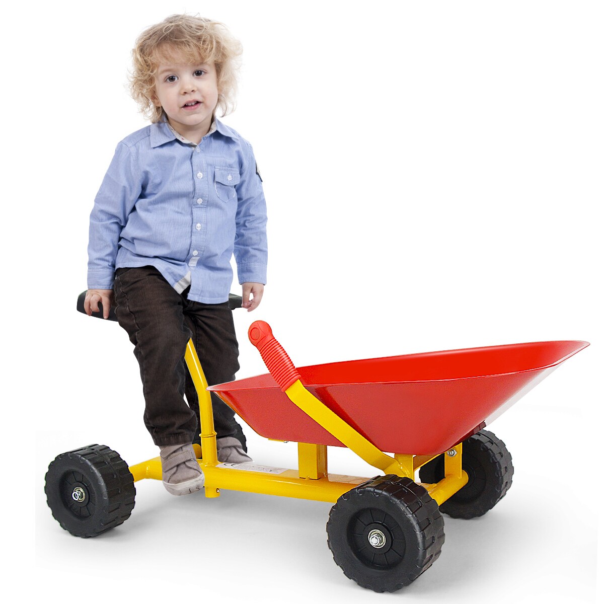 Costway 8" Heavy Duty Kids Ride-on Sand Dumper Front Tipping w 4 Wheels ...