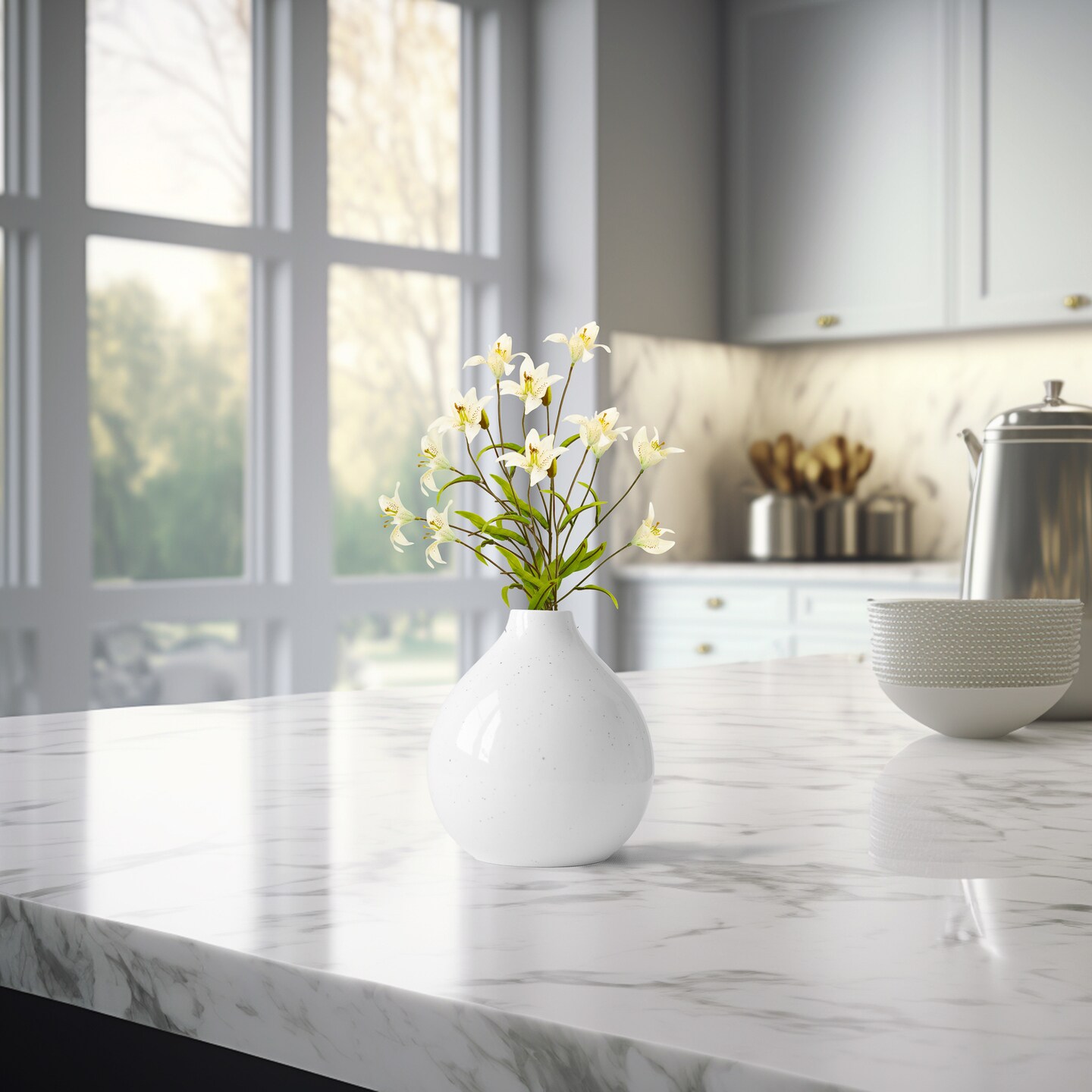 Allstate Tiger Lily Artificial Two-Tone Floral Spray - 26" - Beige and ...