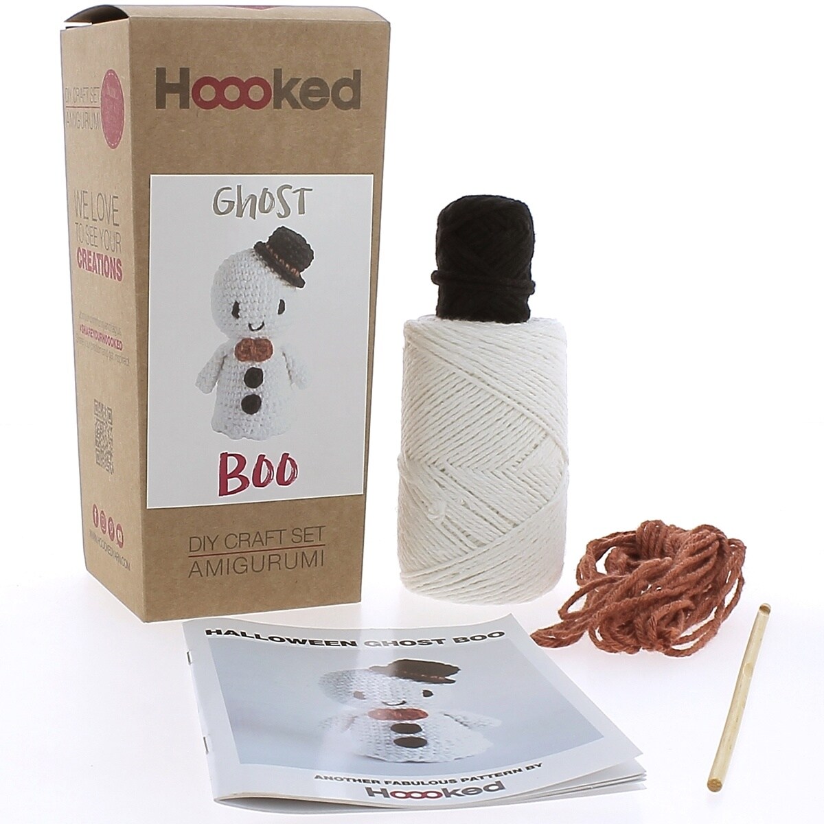 Hoooked Amigurumi DIY Kit W/Eco Barbante Yarn-Ghost Boo | Michaels