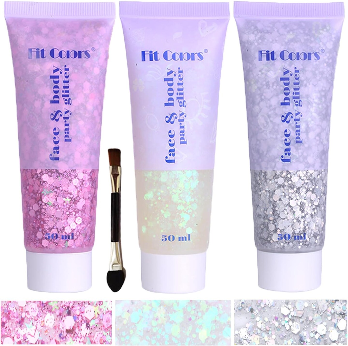 Body & Face Glitter Gel – 150ml Chunky Sequins Mermaid Glitter for Face ...