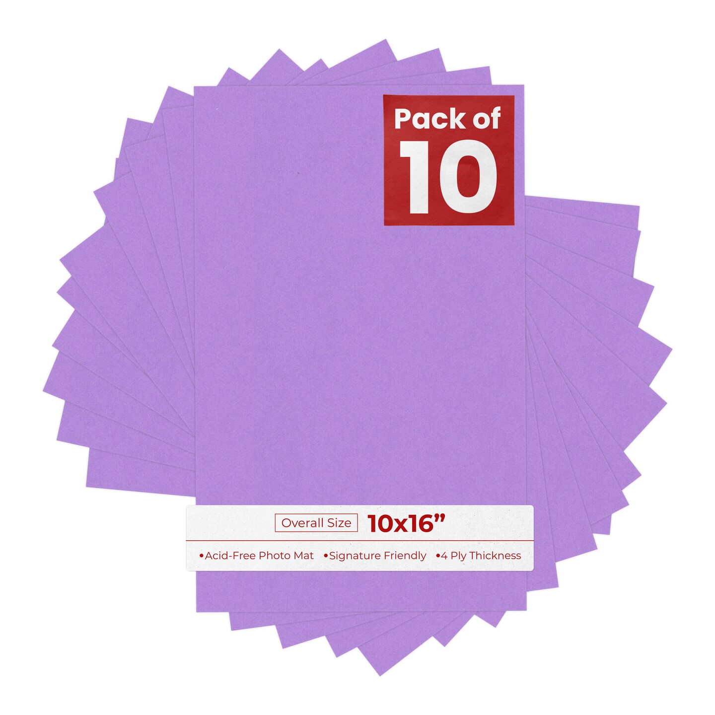 Pansy Purple 10x16 Uncut Mat Board - Blank Sheets, No Opening, Color ...