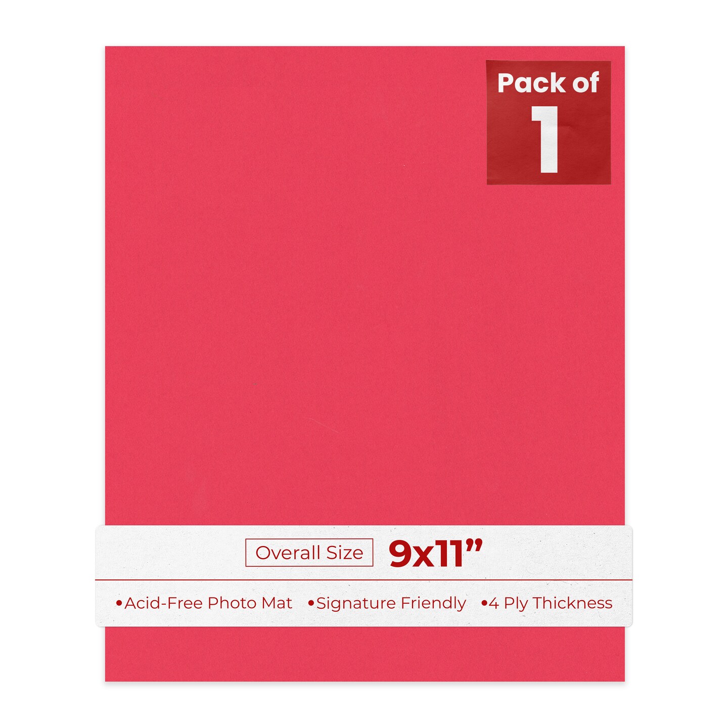 Cardinal Red 9x11 Uncut Mat Board - Blank Sheets, No Opening, Color ...