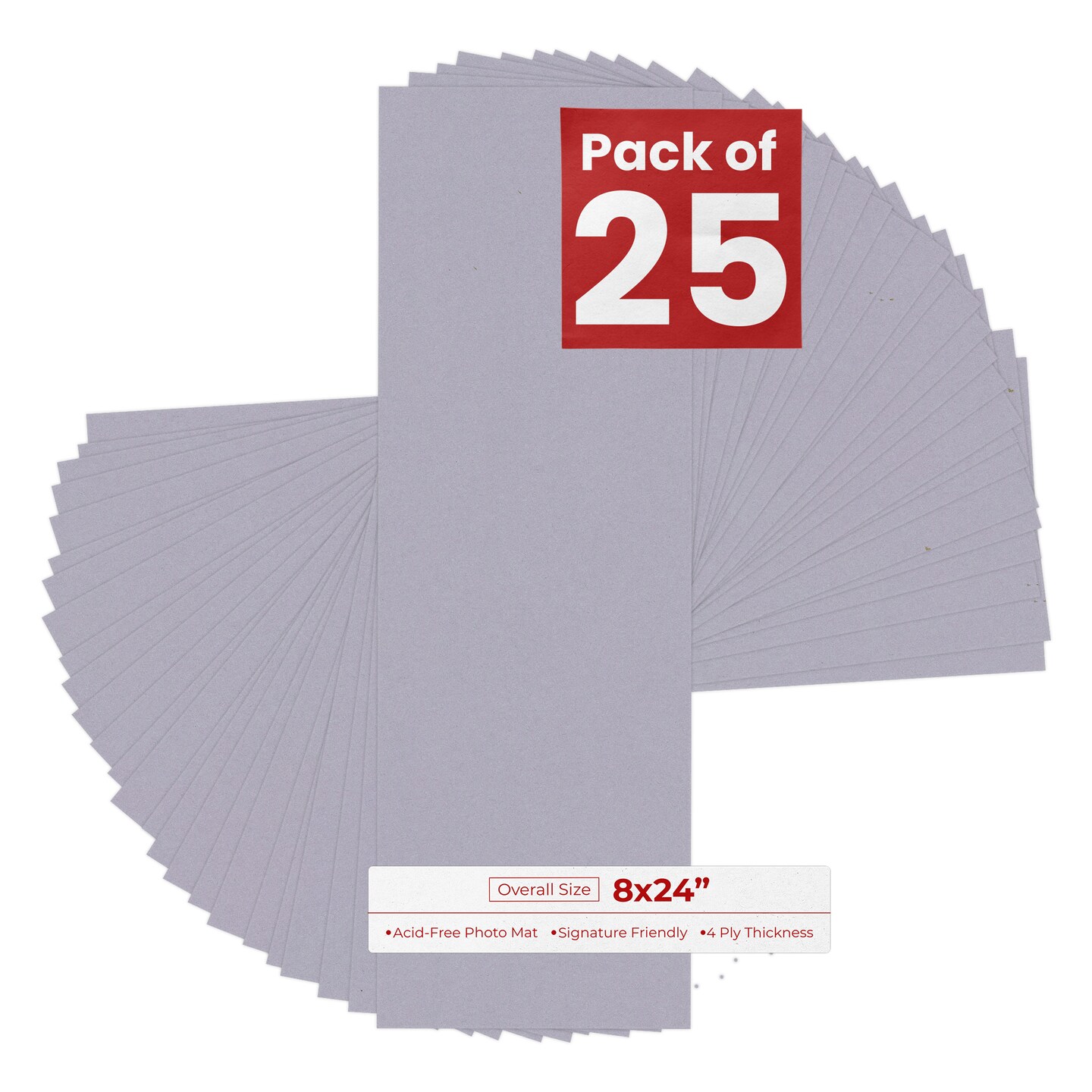 Blue Stone 8x24 Uncut Mat Board - Blank Sheets, No Opening, Color: Blue ...