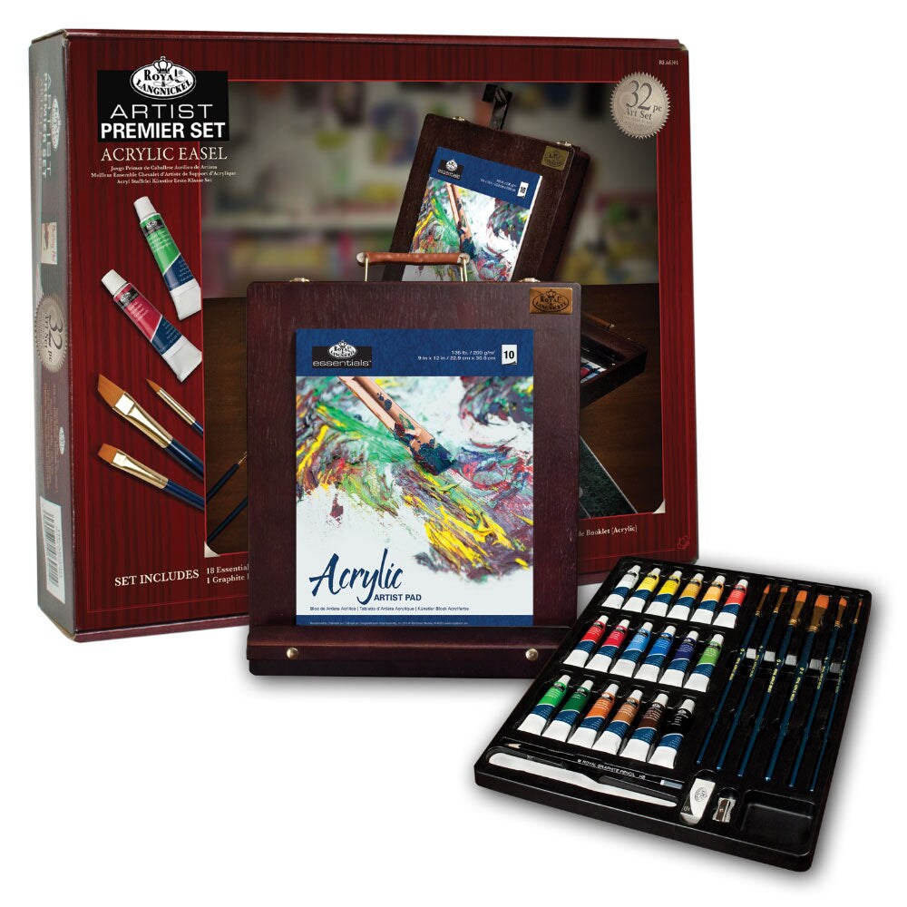 REA6301 | Artist Premier 32pc Acrylic Painting Easel Art Set | Michaels