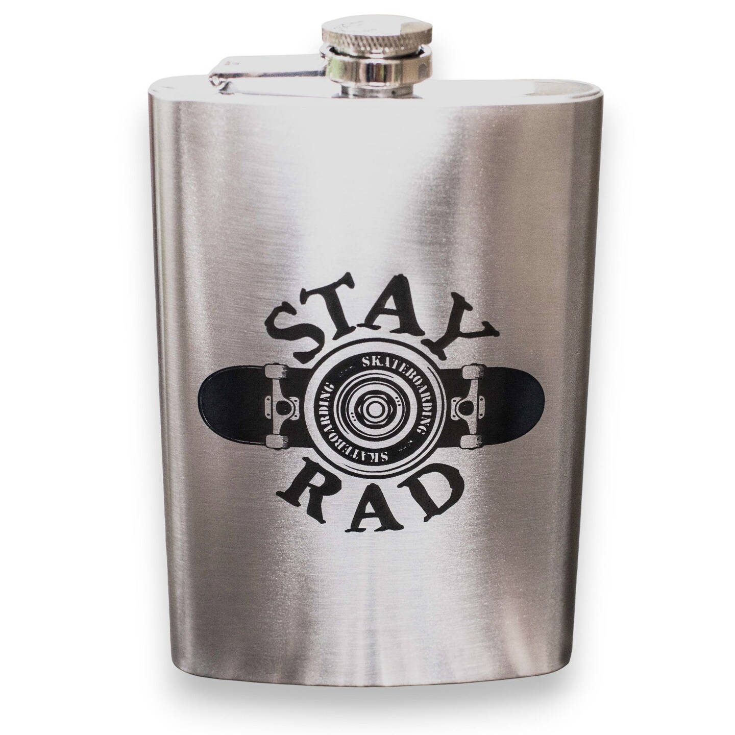 8oz Stay Rad Stainless Steel Flask | Michaels