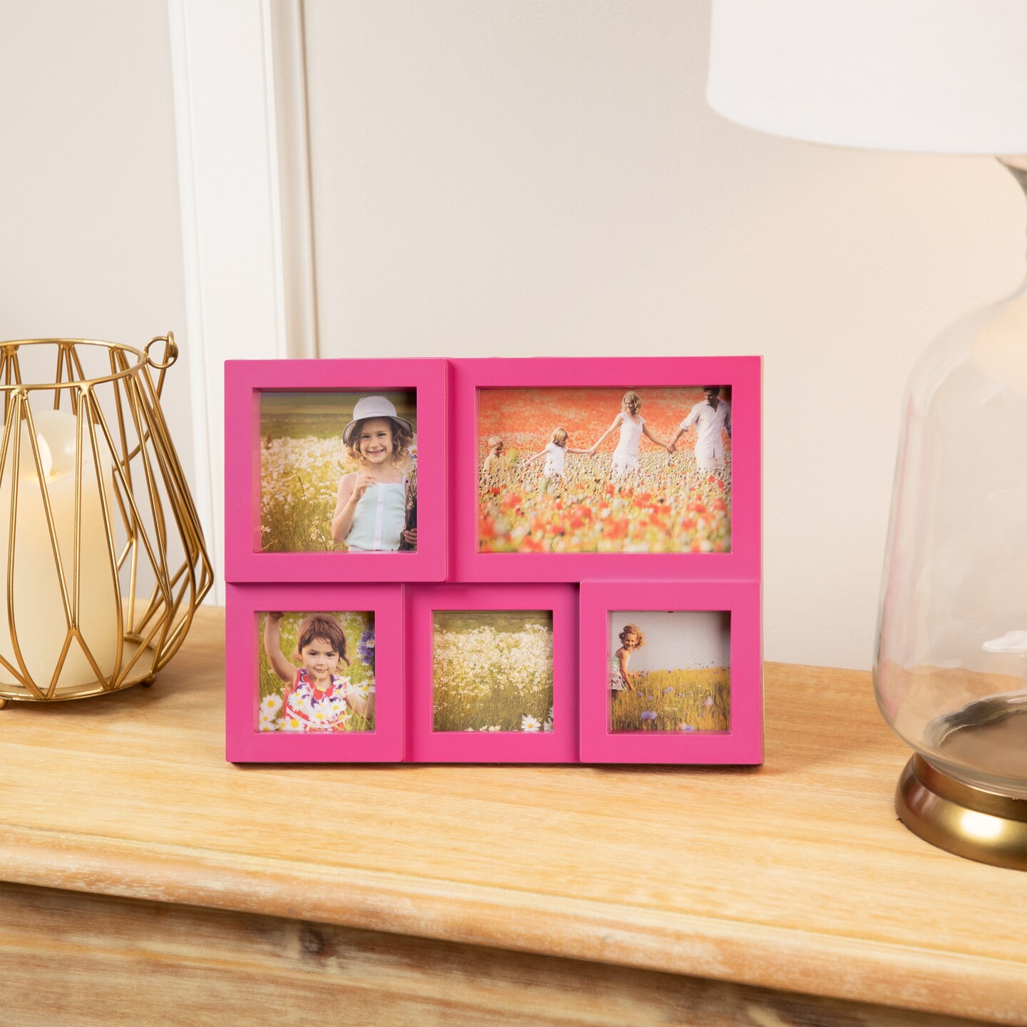 Northlight Multi-Sized Puzzled Picture Collage Wall Frame - 11.75" - Pink | Michaels