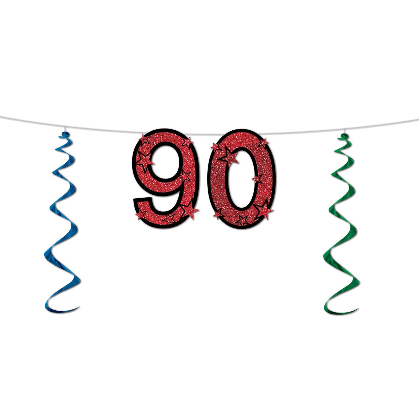 Beistle 15in. x 7Feet 90th Glittered Streamer - 12 Pack | Michaels