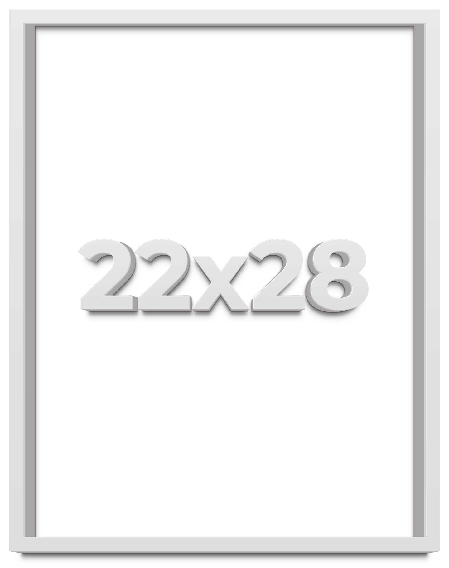 Shadow Box 1.75" Deep White Picture Frame - UV Acrylic, Foam Board ...