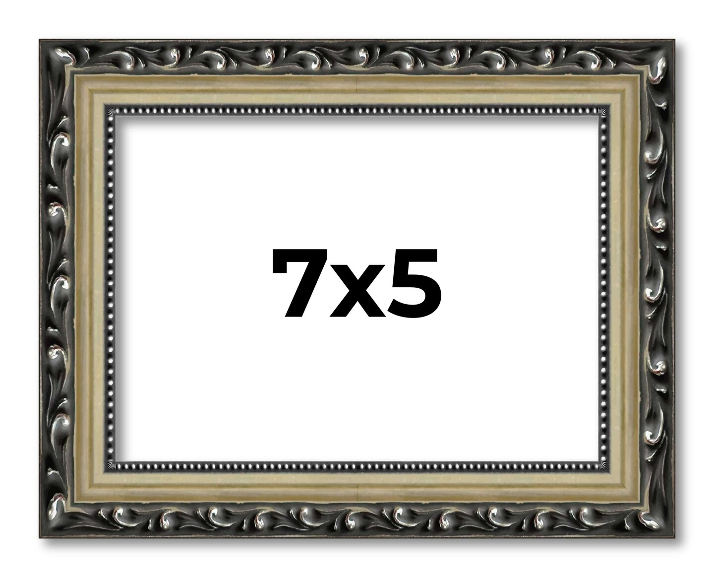 7x5 Solid Wood Antique Picture Frame with UV-Resistant Acrylic & Acid ...