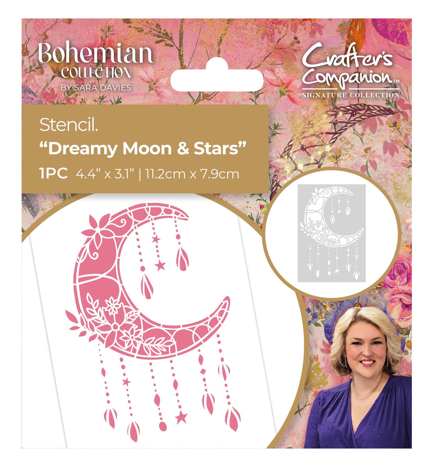 Sara Signature Bohemian Stencil-Dreamy Moon & Stars | Michaels