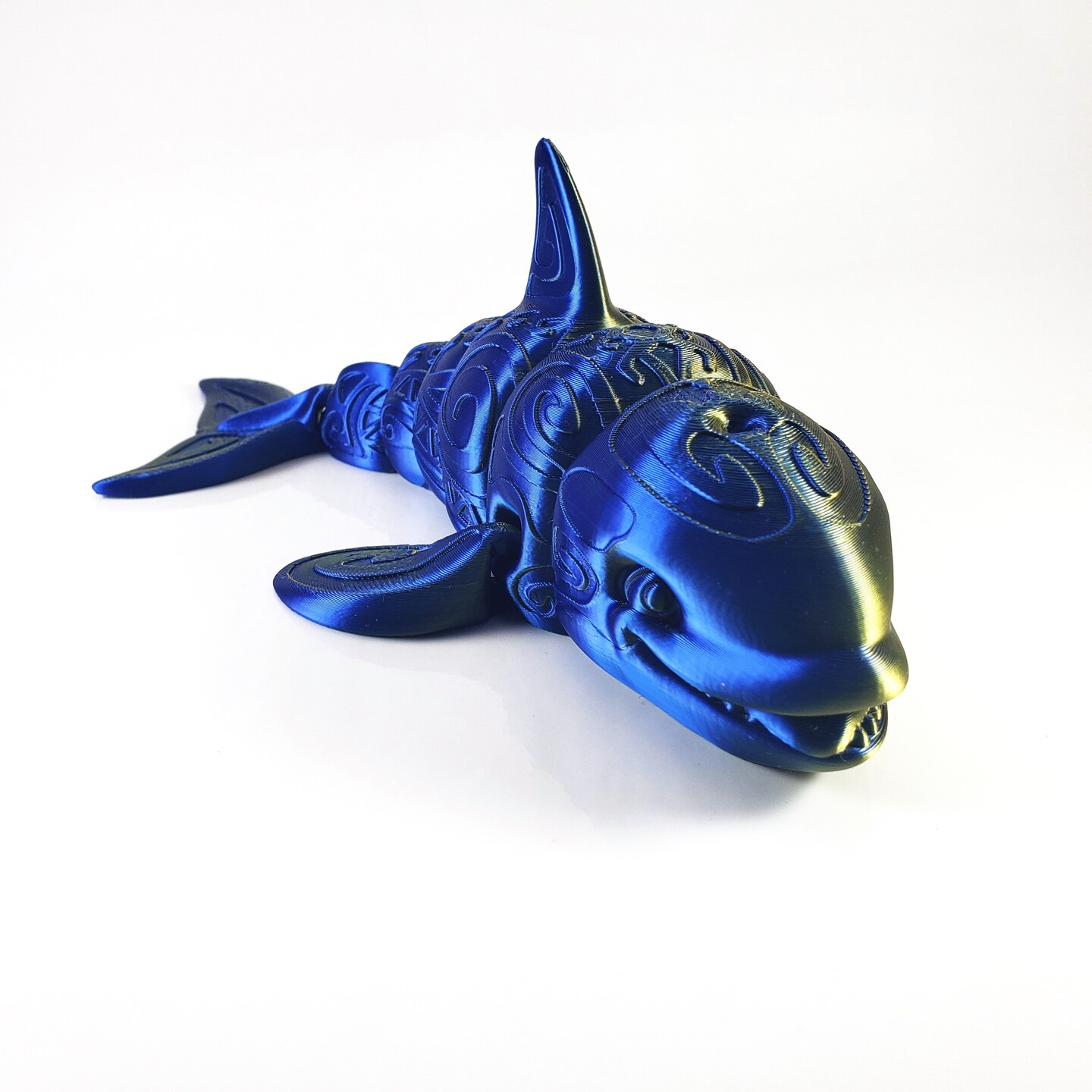 3D Printed Articulating Orca (Tattooed) | MakerPlace by Michaels