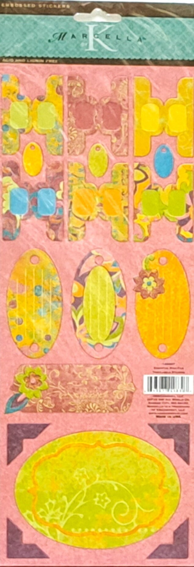 K & Company Marcella Essential Pink File Tabs & Label Embossed Stickers ...