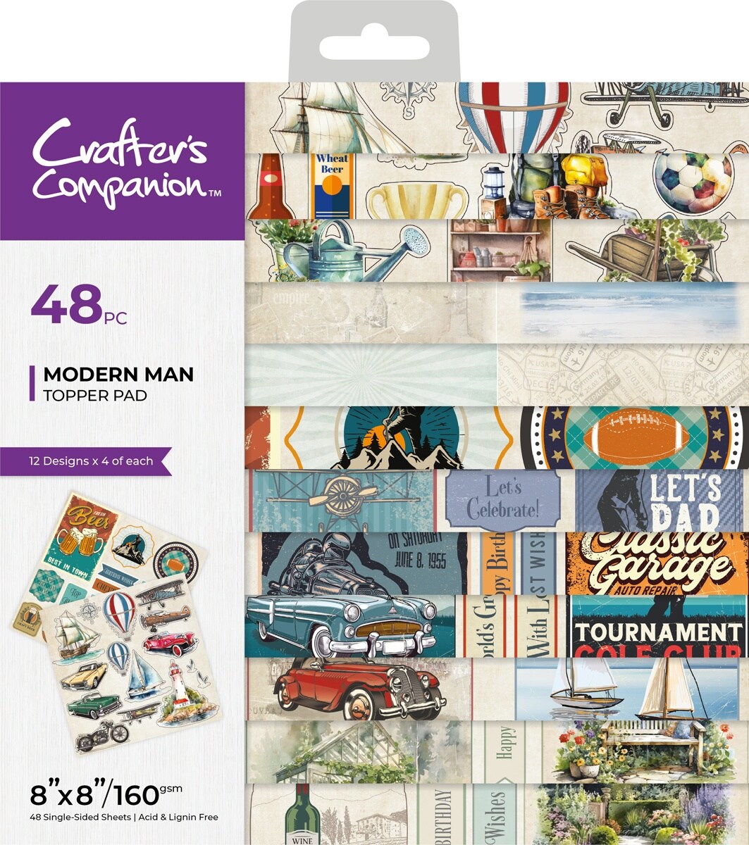 Crafter's Companion Modern Man Topper Pad 8"X8"-Modern Man | Michaels