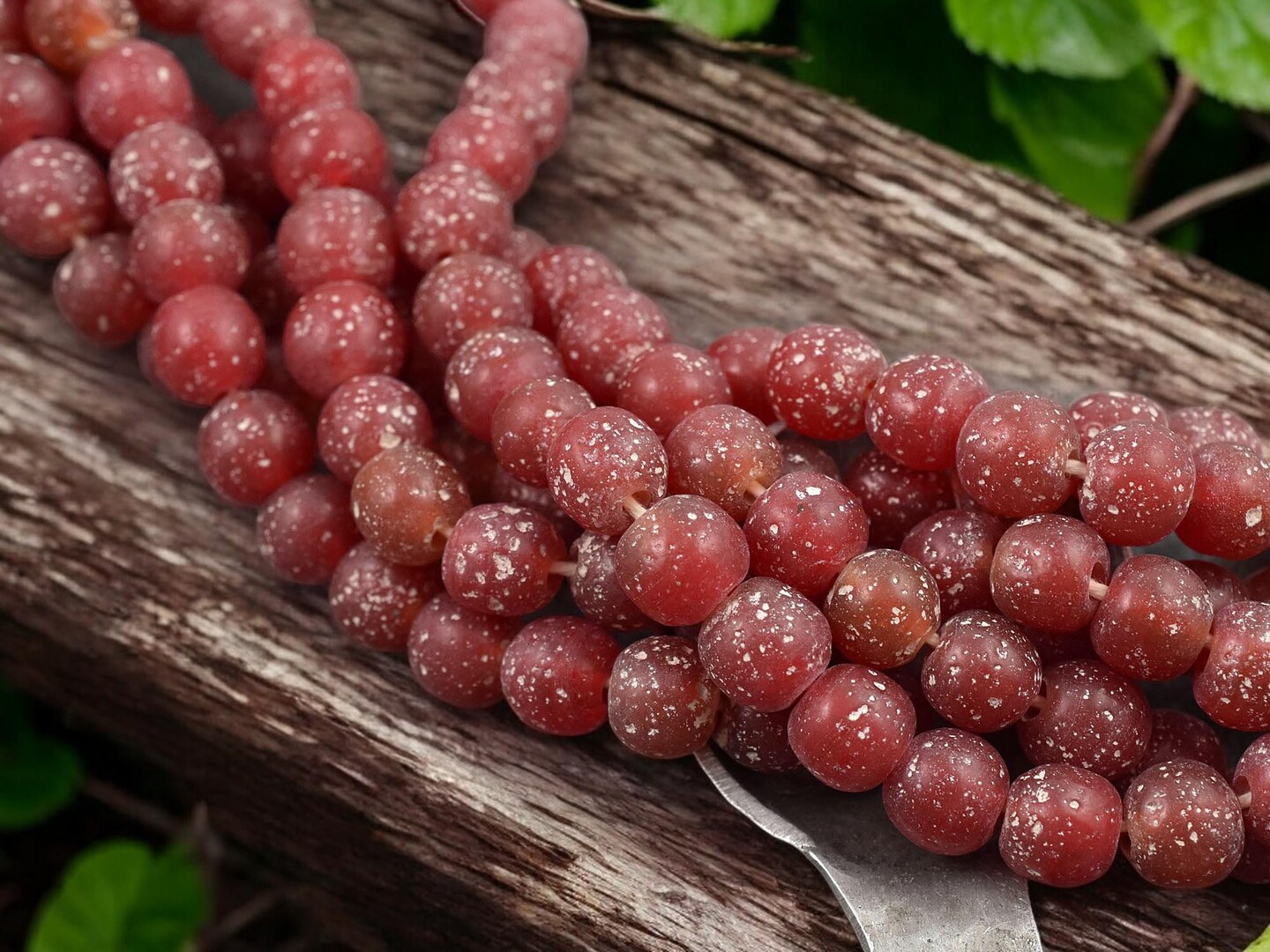 Ruby Red Pompeii Round Beads (24" Strand) Indonesian Glass Beads | Michaels