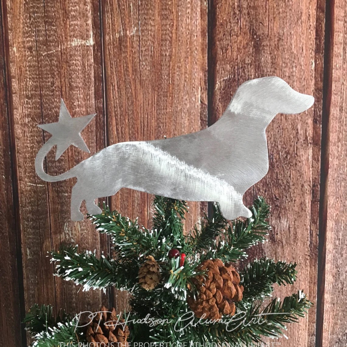 Dachshund, Weiner Dog, Christmas Tree Topper, Holiday Decoration, Wall ...