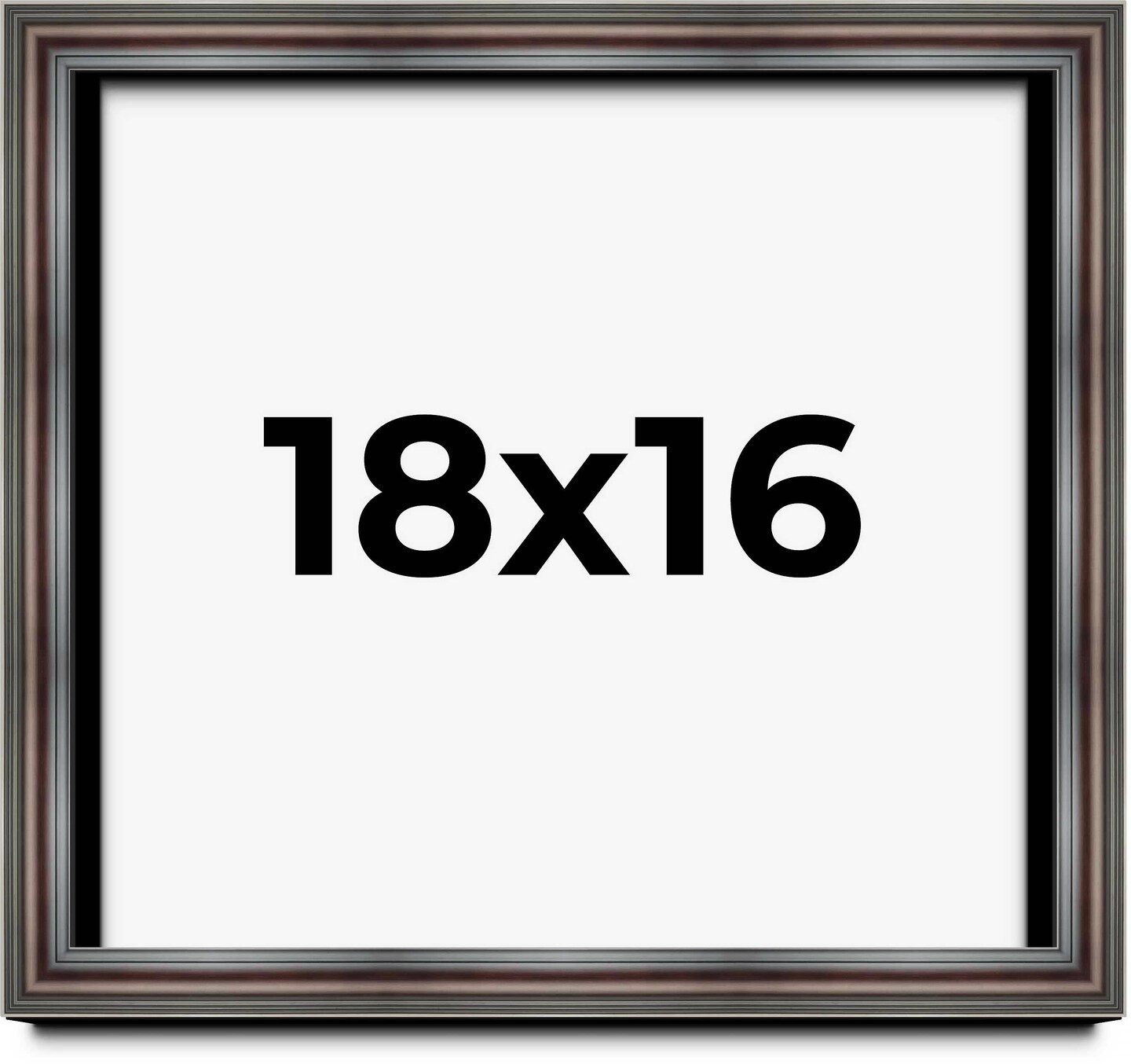 18x16 Shadow Box 1.75" Deep Brown Picture Frame - UV Acrylic, Foam ...