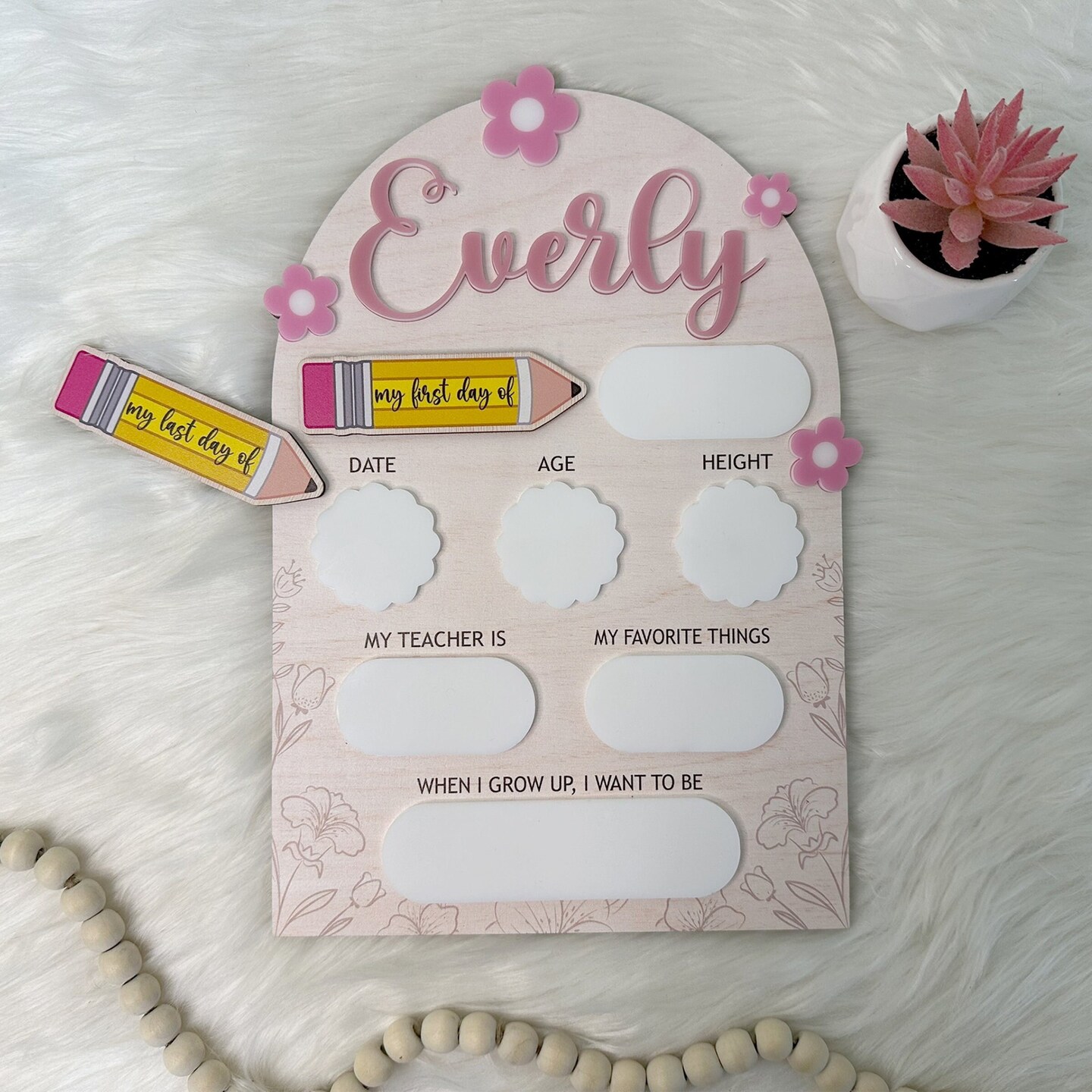 Personalized First Day of School Sign, First Day of Kindergarten Sign ...